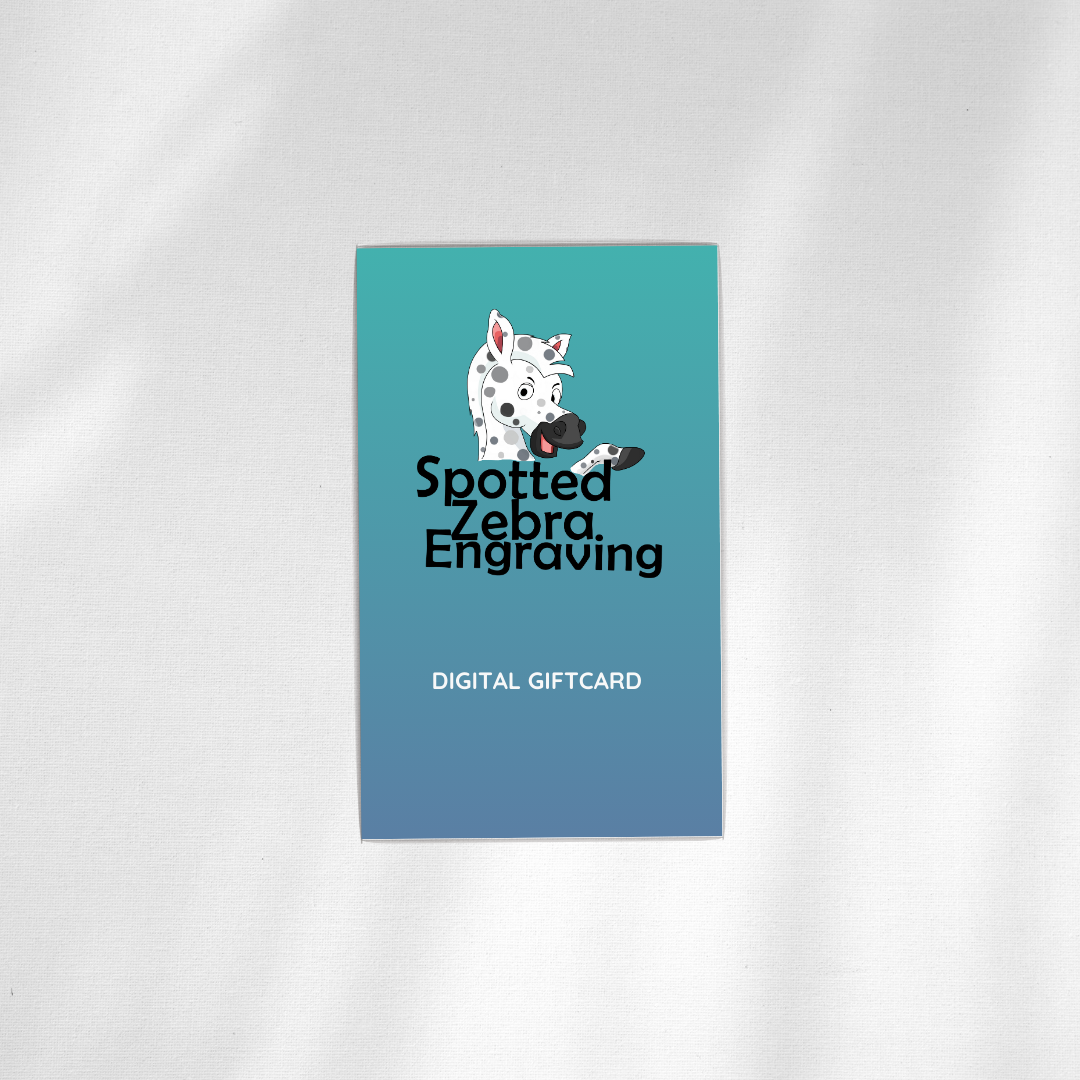 Gift Card - Spotted Zebra Engraving