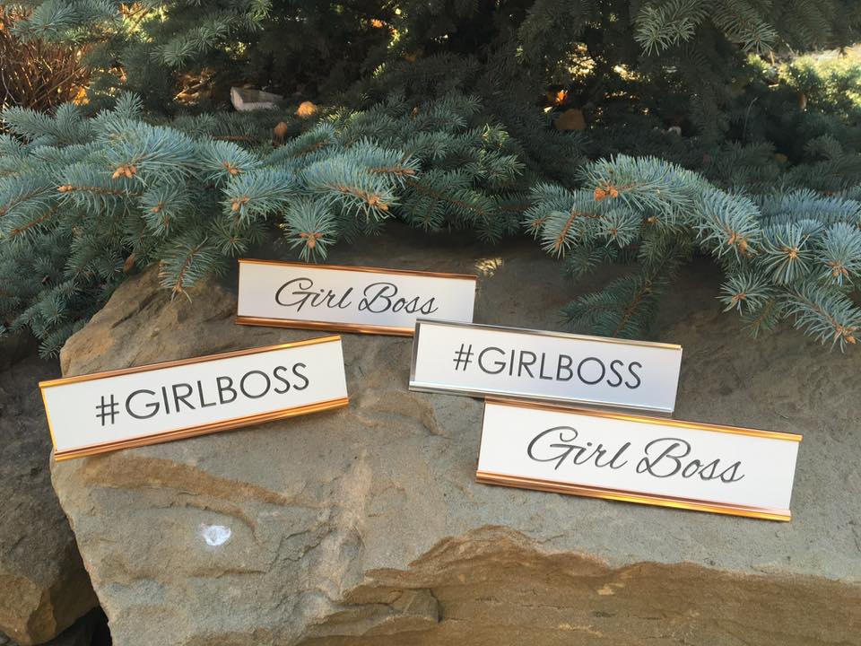 Girl Boss Desk Sign – Spotted Zebra Engraving